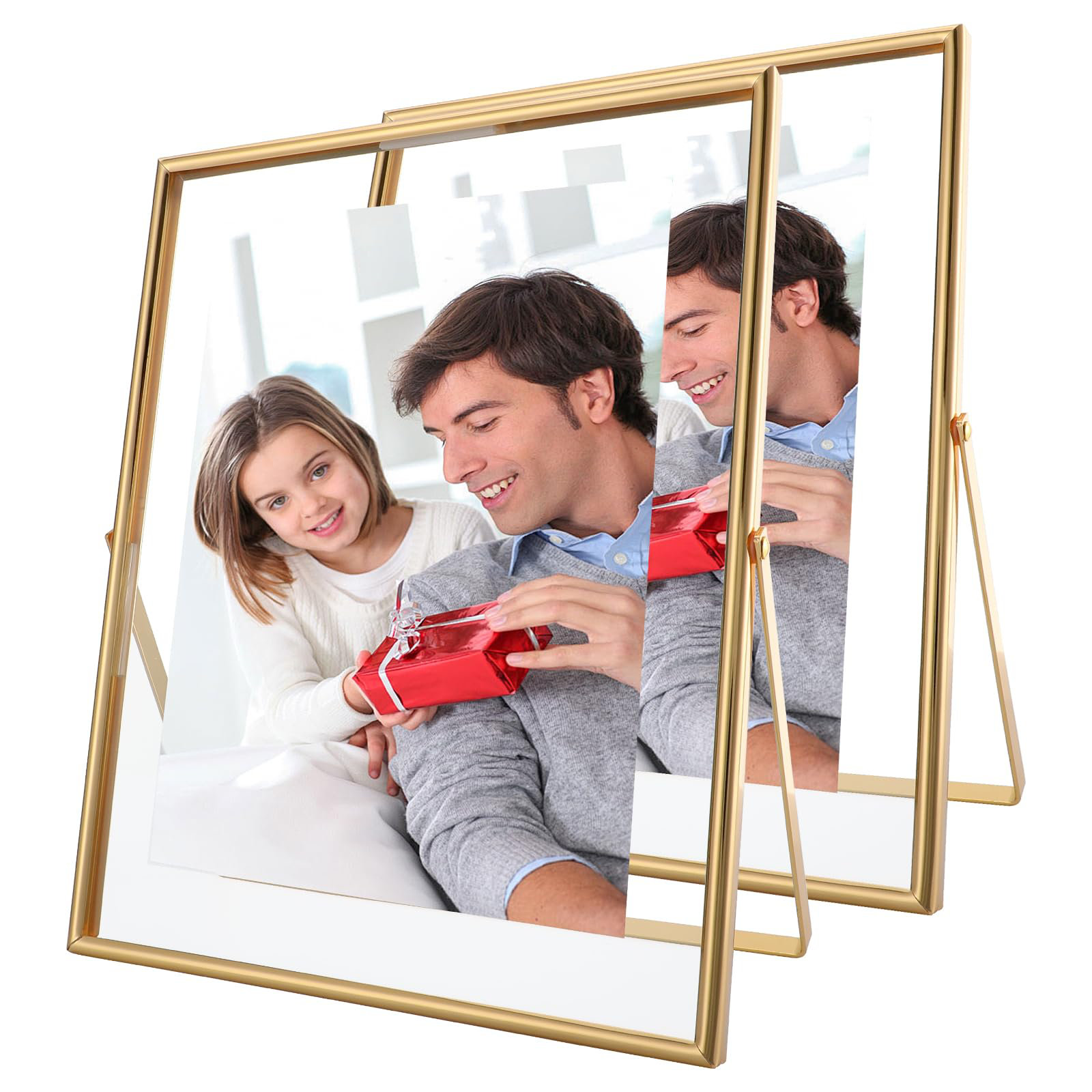Hokku Designs Gold Floating Frame (8"×10", 2 Set), For Picture 7X9, 6X8 ...
