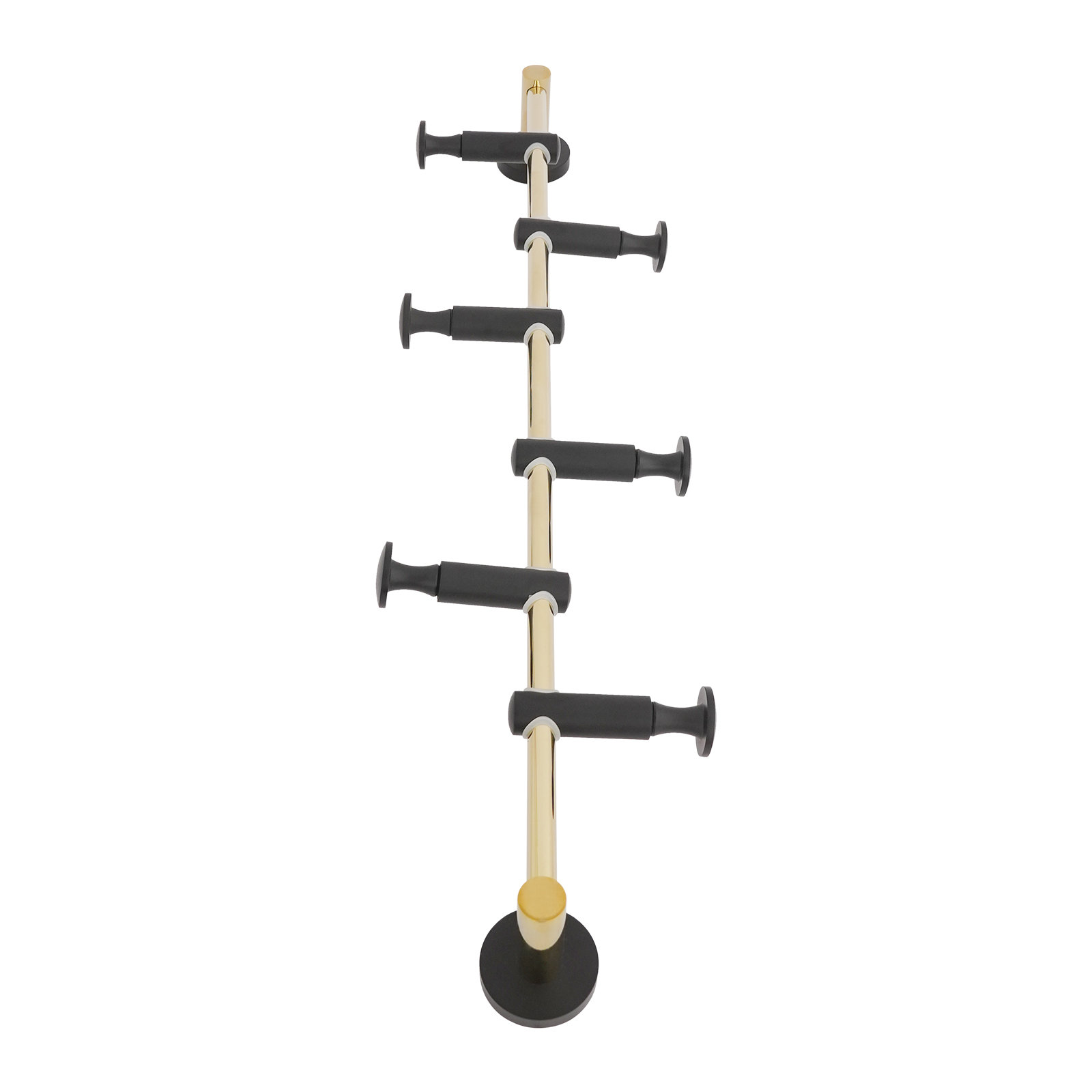 Mercer41 Wall Mounted Vertical Coat Rack With 6 Adjustable Hooks For ...