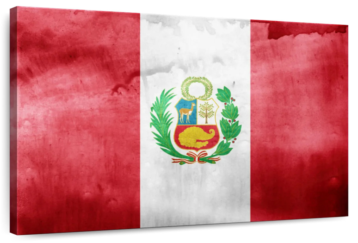 Ebern Designs Washed Flag Of Peru | Wayfair