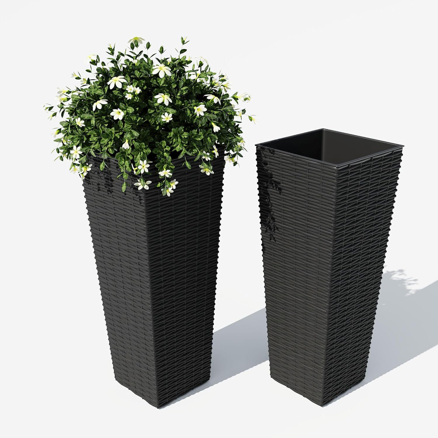 Dakota Fields 2 Pack Large Planters for Indoor Plants, Outdoor 24 inch ...