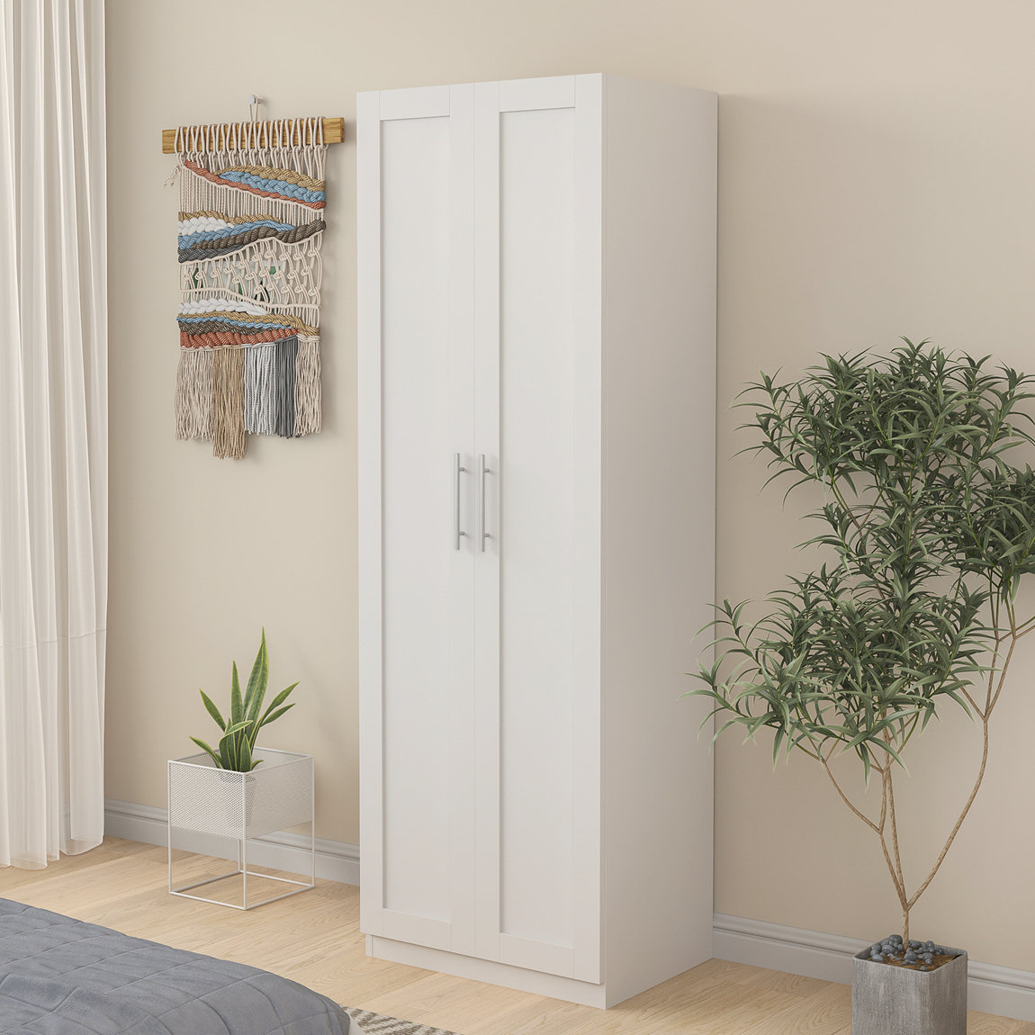 Latitude Run® High Wardrobe And Kitchen Cabinet | Wayfair