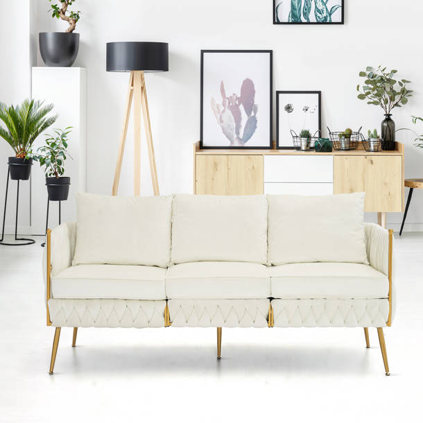 Mercer41 Simervir 70'' Velvet Round Arm Sofa | Wayfair