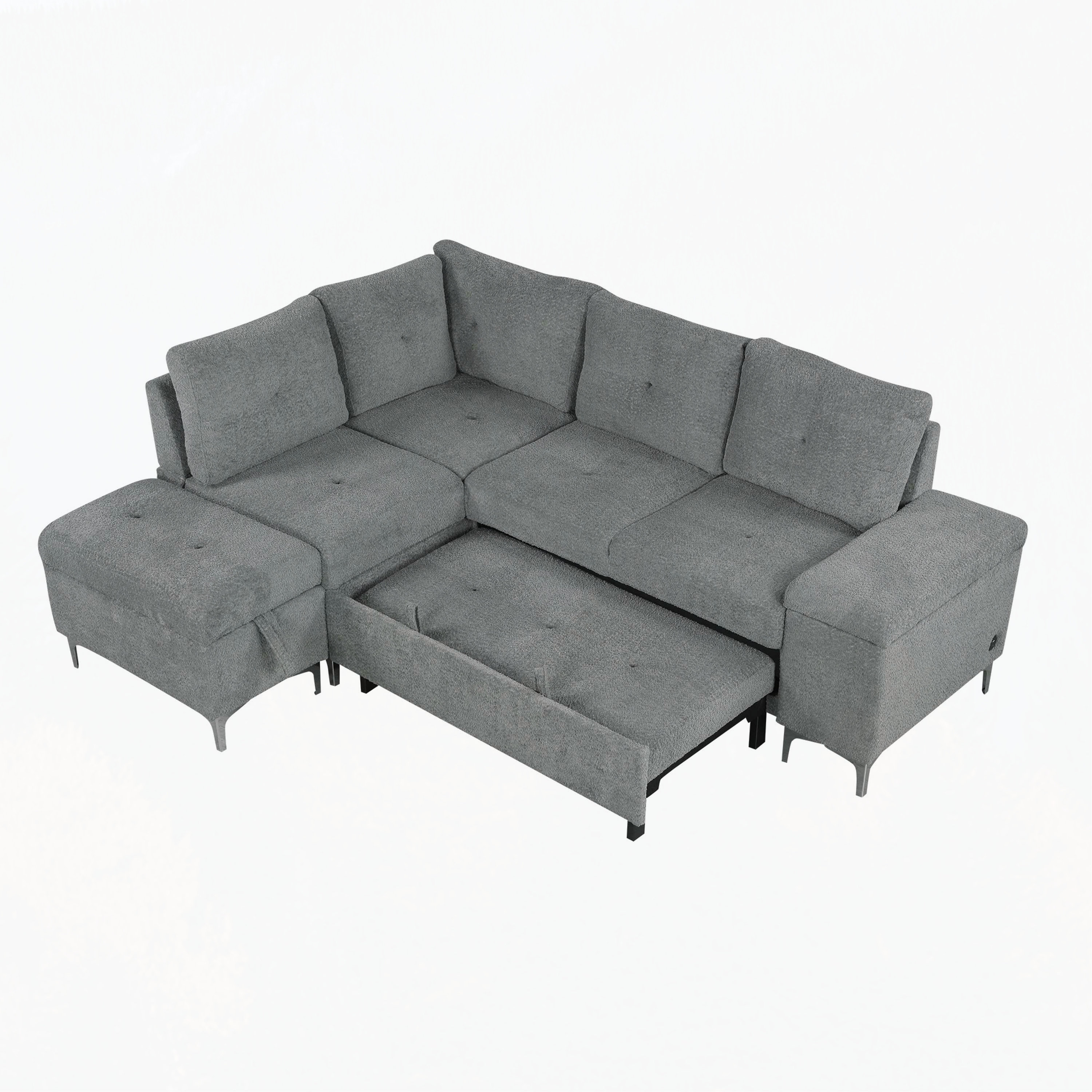 Latitude Run® 88.2" L-shaped Sofa Couch Upholstered Sofa Versatile Sofa ...