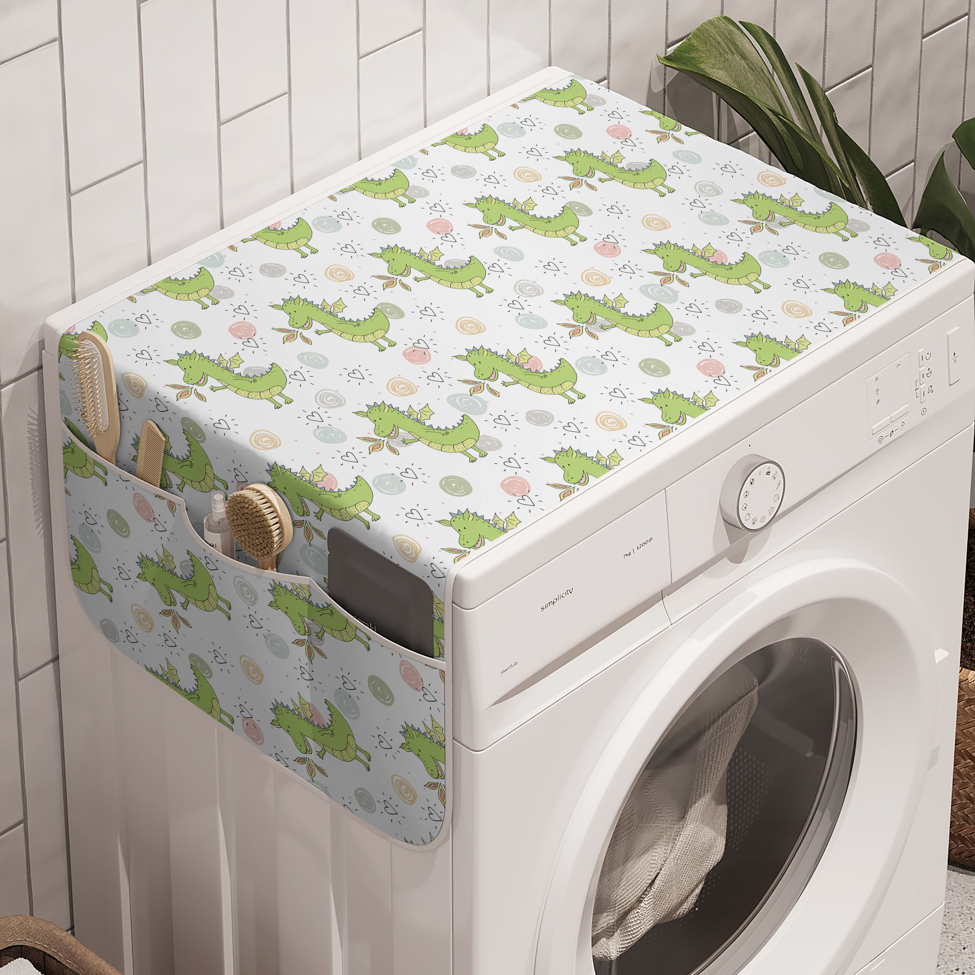 East Urban Home Dragon Washing Machine Organizer Pack of 2 47" x 18.5 ...