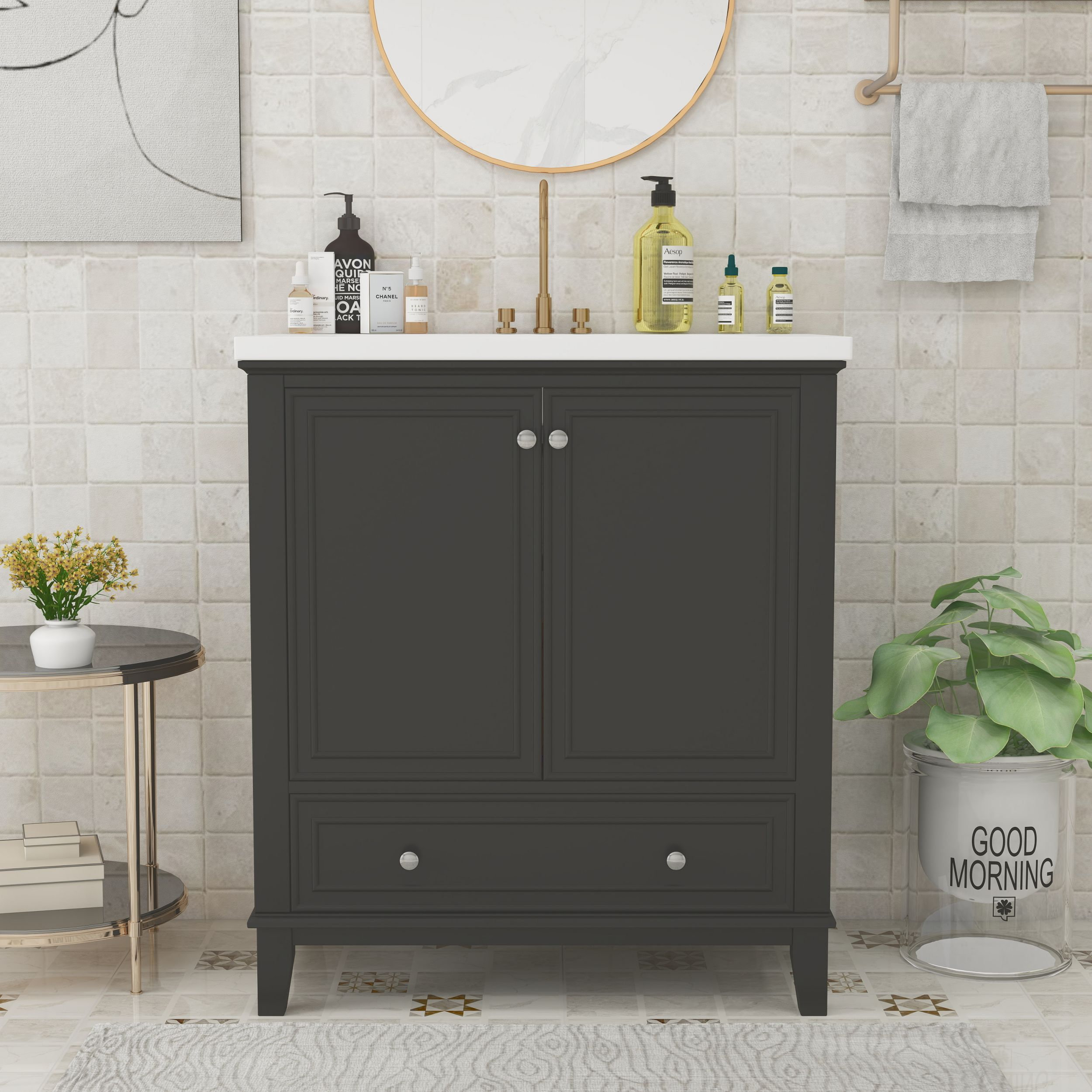 Winston Porter Bathroom Vanity With Solid Frame - Wayfair Canada