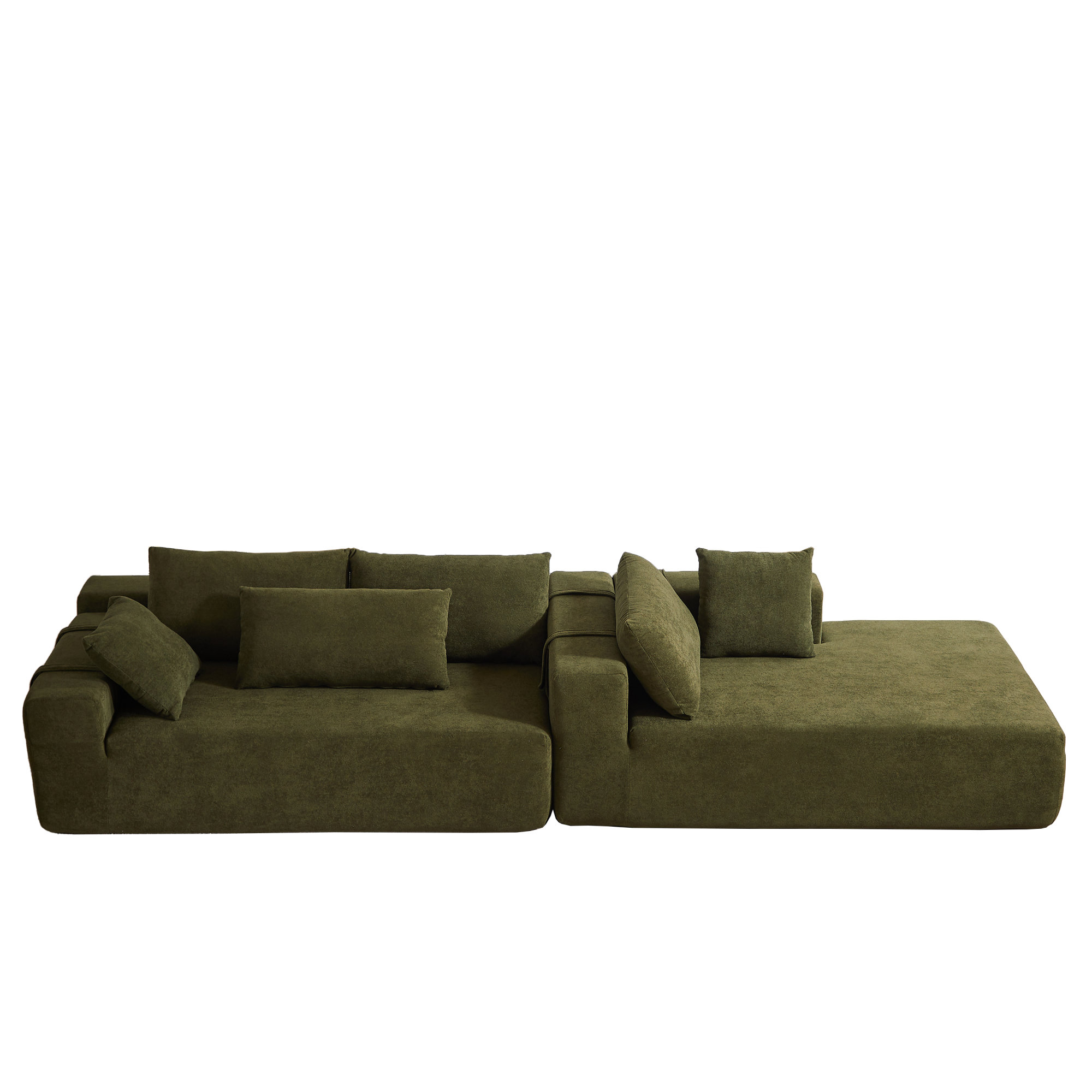 Latitude Run® Modern Chenille Upholstered Sectional Sofa, 108'' L ...
