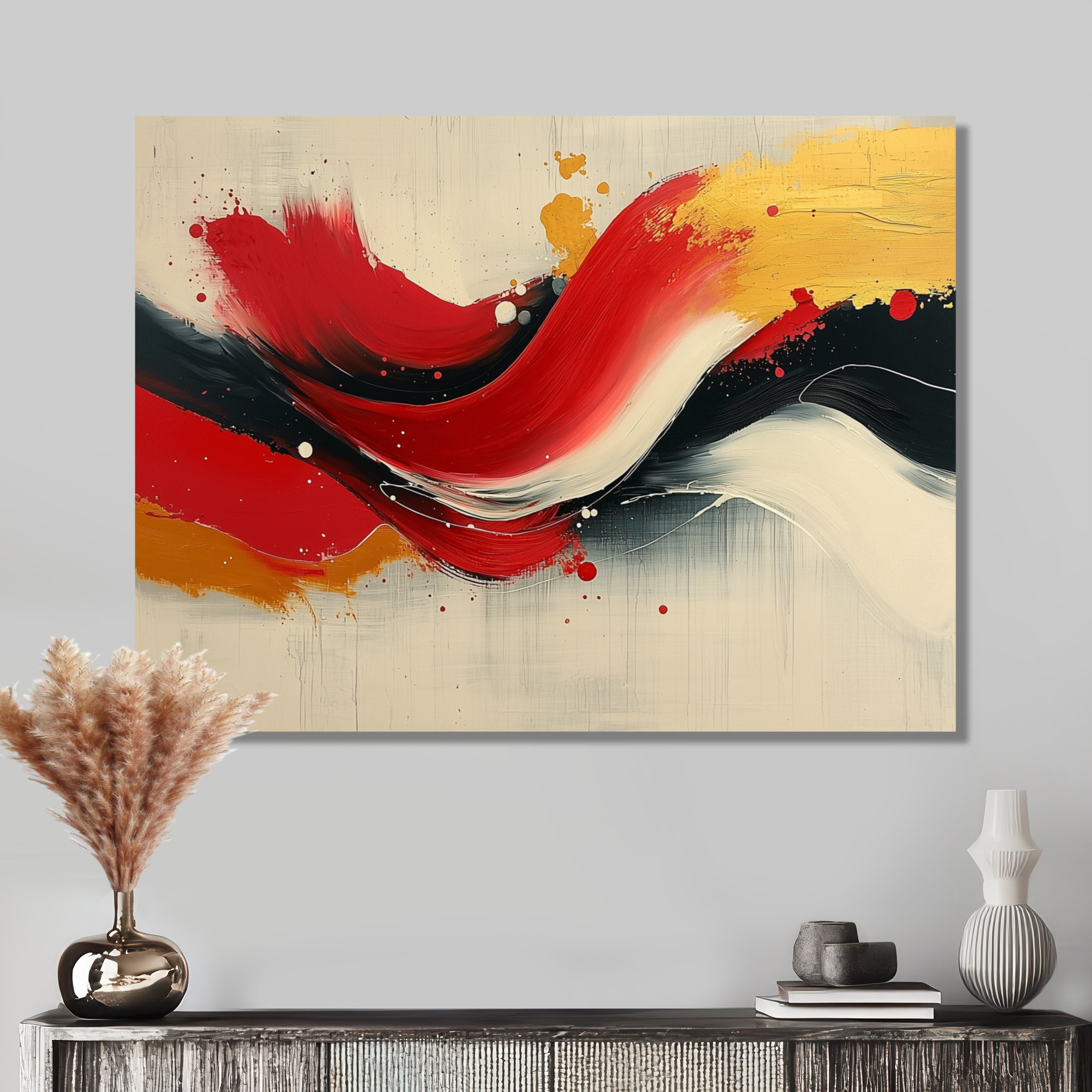 Ivy Bronx Chaos Harmony Of Wild Volcano Lava II - Modern Metal Art ...