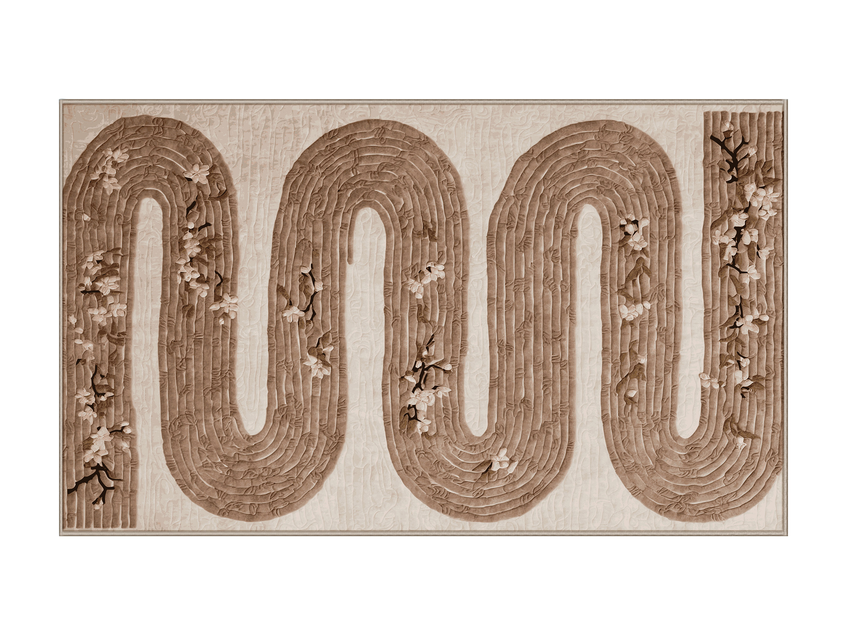 East Urban Home Machine Washable Brown Area Rug | Wayfair