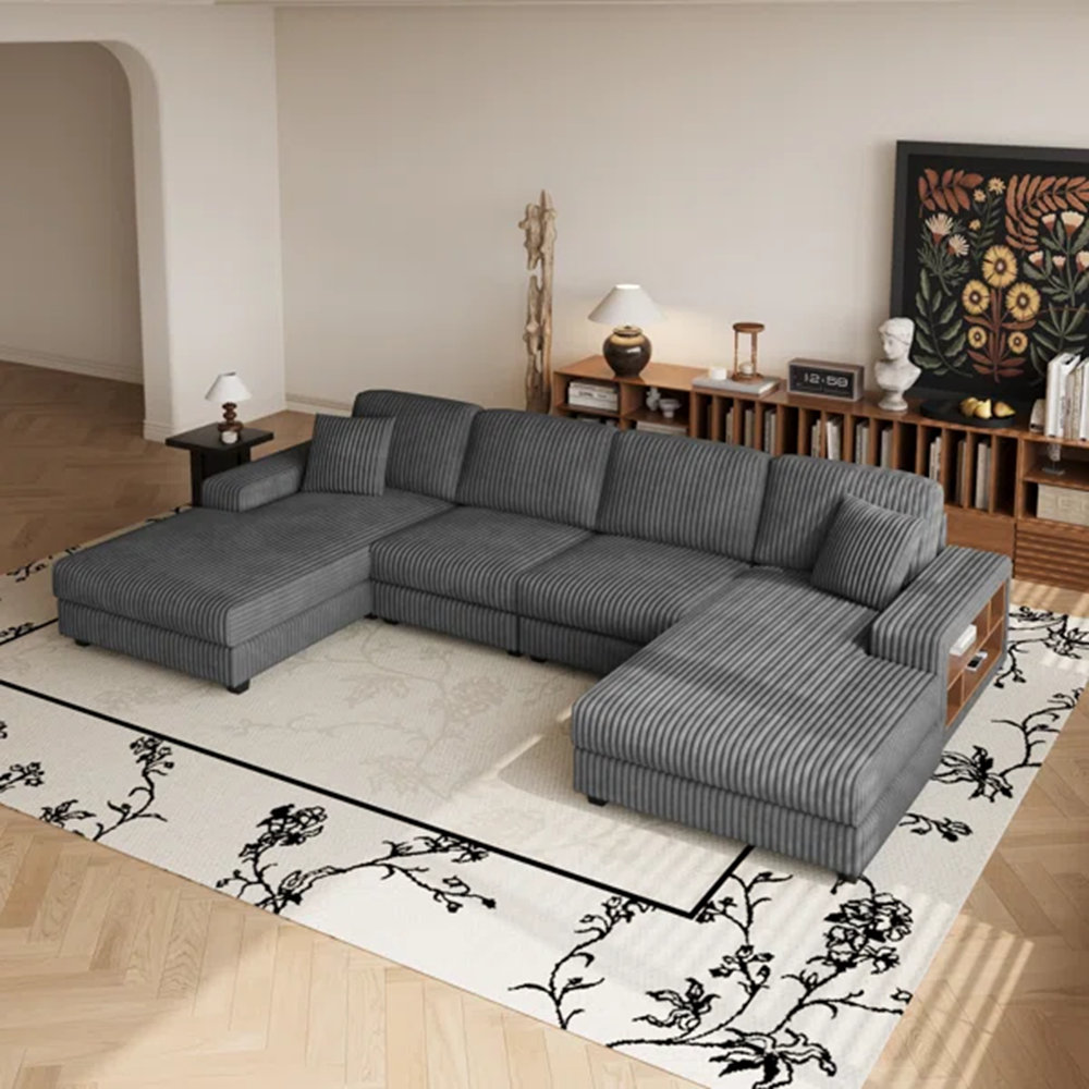 Latitude Run® Convertible U-shaped Combination Sofa With Square ...