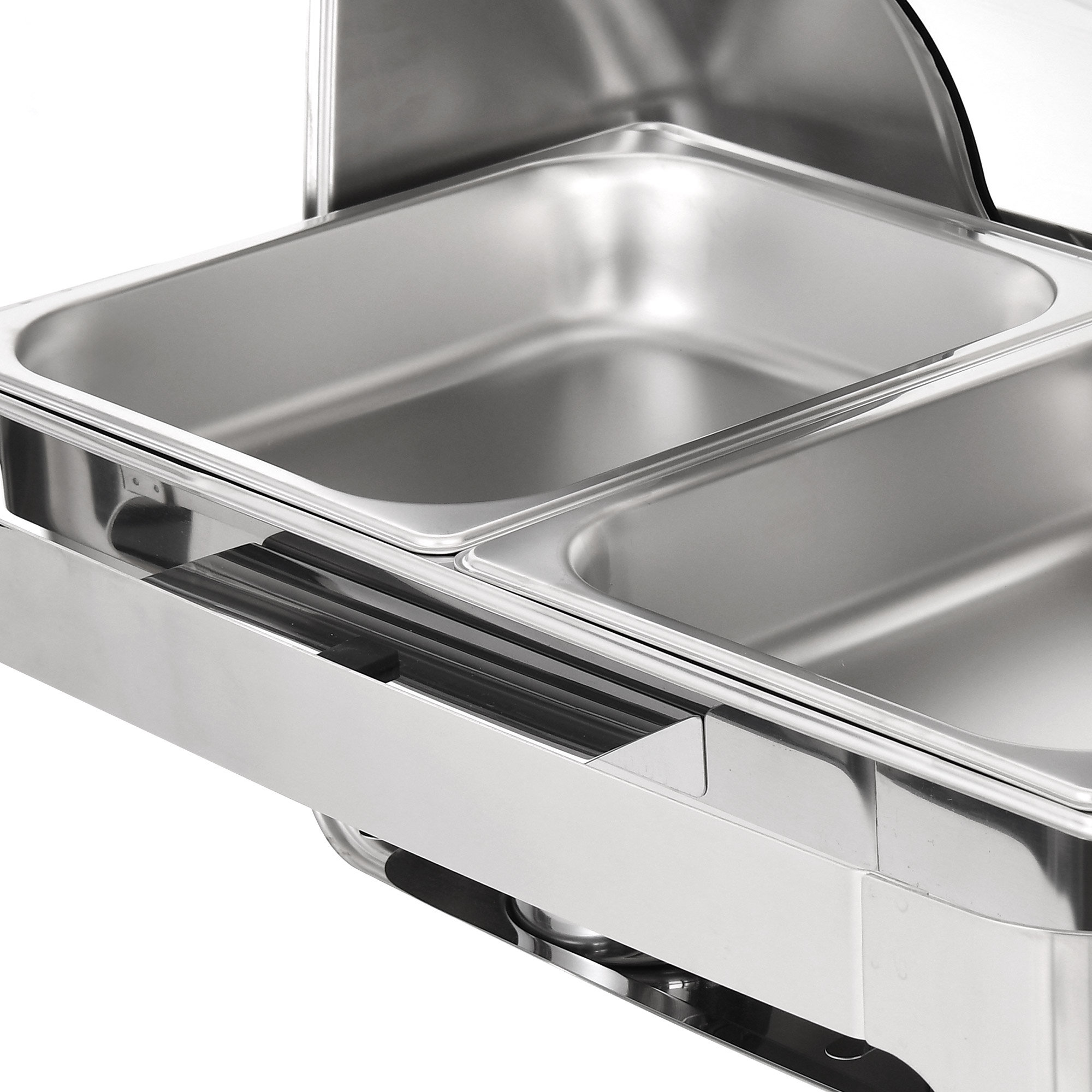 The Party Aisle™ Rectangular 9 QT Stainless Steel Roll Top Chafing ...