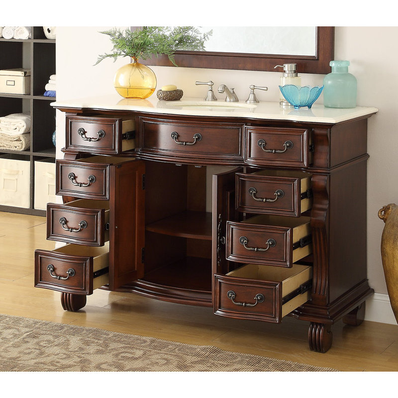 Astoria Grand Trawick 50'' Single Bathroom Vanity with Stone Top with ...