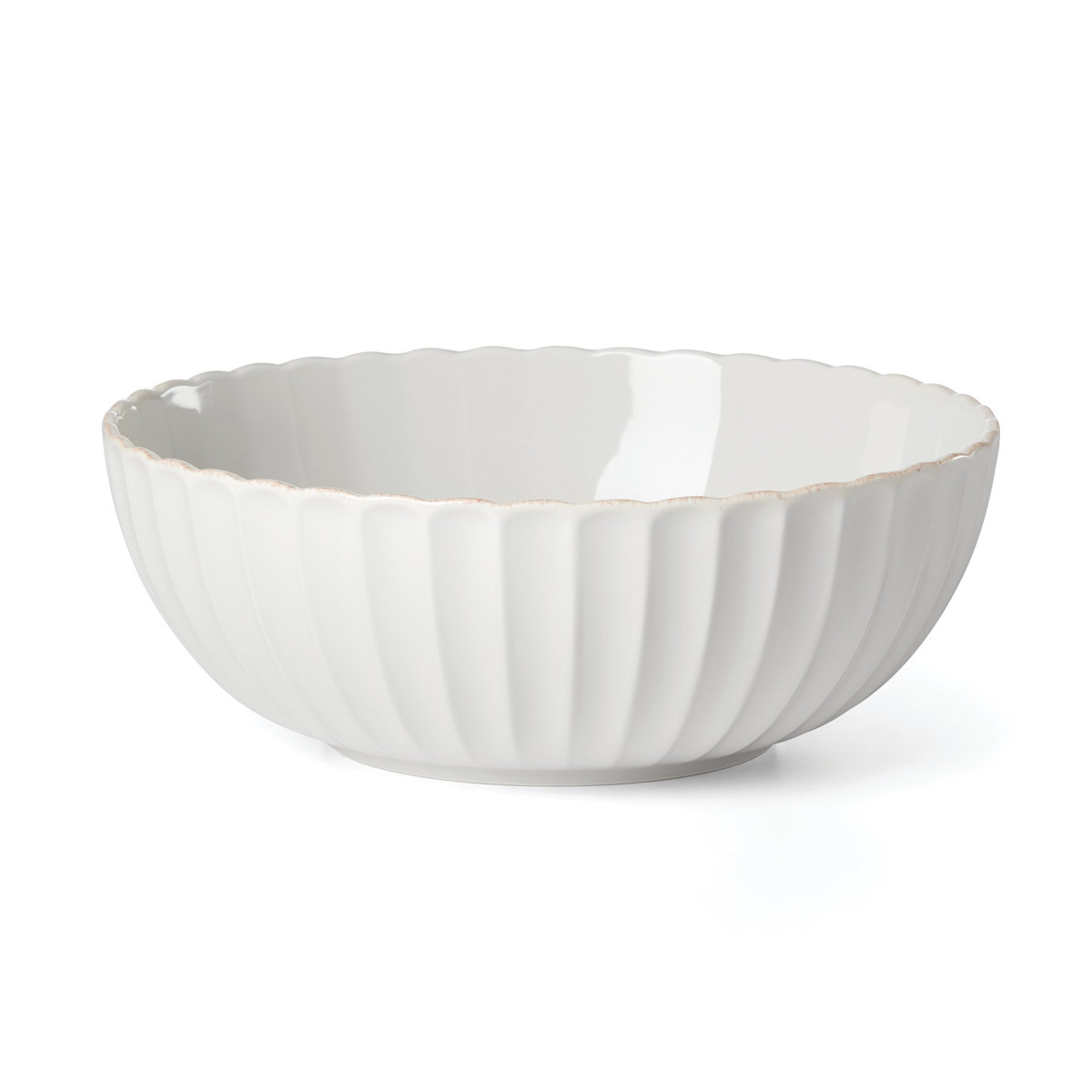 Lenox French Perle Scallop White Scallop Serving Bowl & Reviews | Wayfair