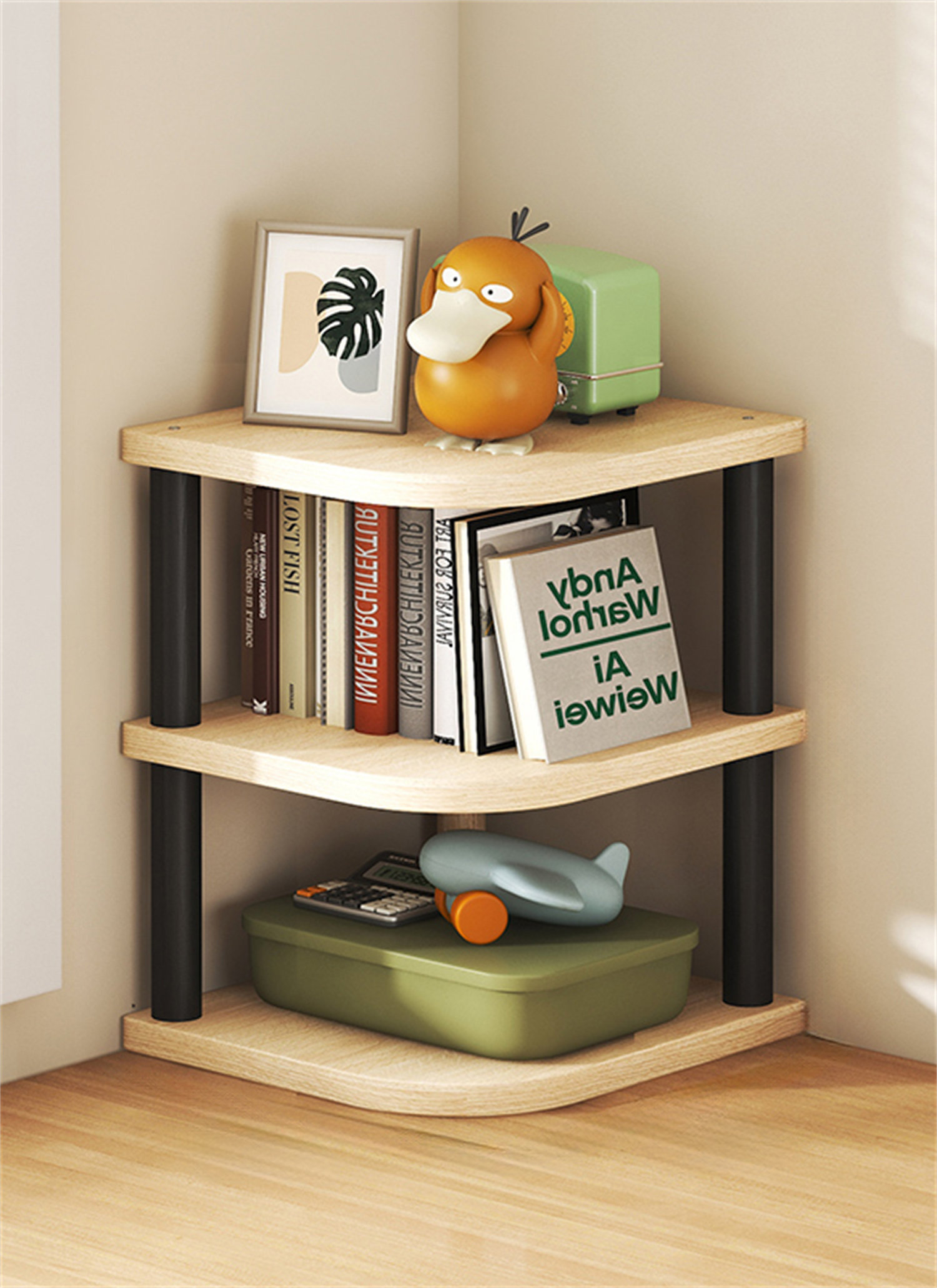 Wildon Home® Desktop Office Desk Corner Shelf, Small Storage Rack ...
