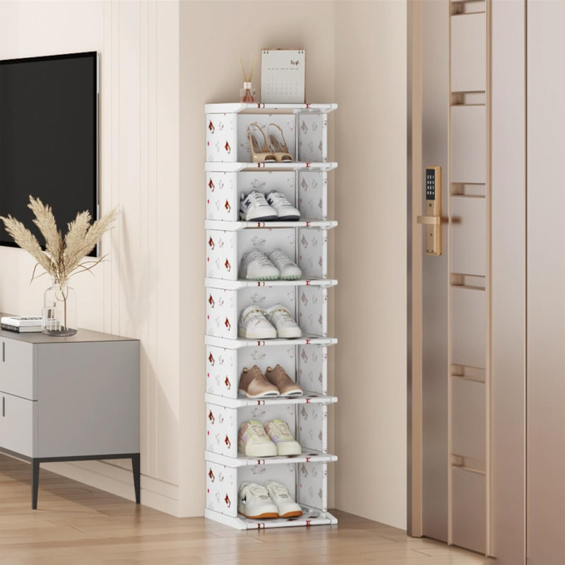Rebrilliant 8 Tiers Shoe Rack - Vertical Shoe Shelf Storage -Tall ...