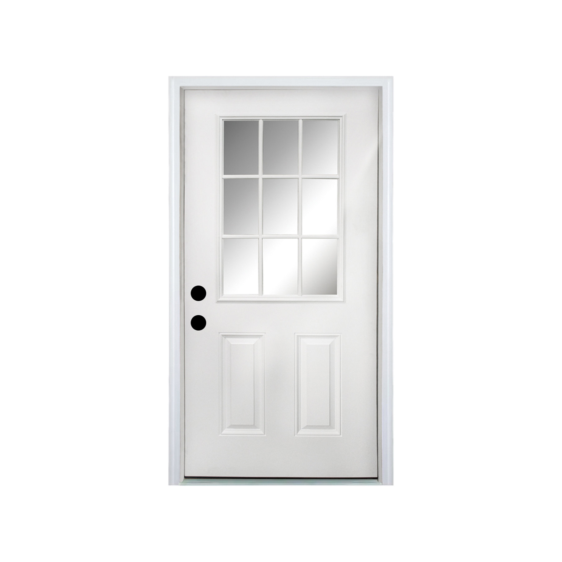DAMALU 9-Lite Low-E Wood Grain Entry Door | Wayfair