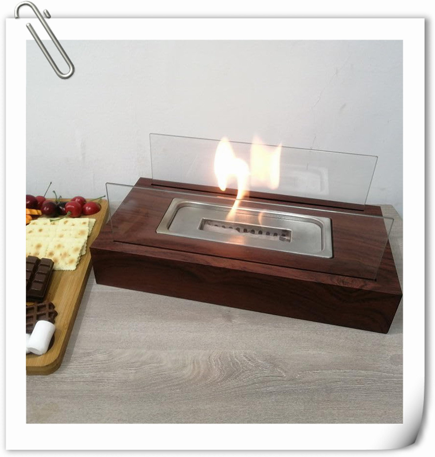 GLOBAL GIRLS LLC Tabletop Fire Tabletop Fireplace with Flame Guard ...