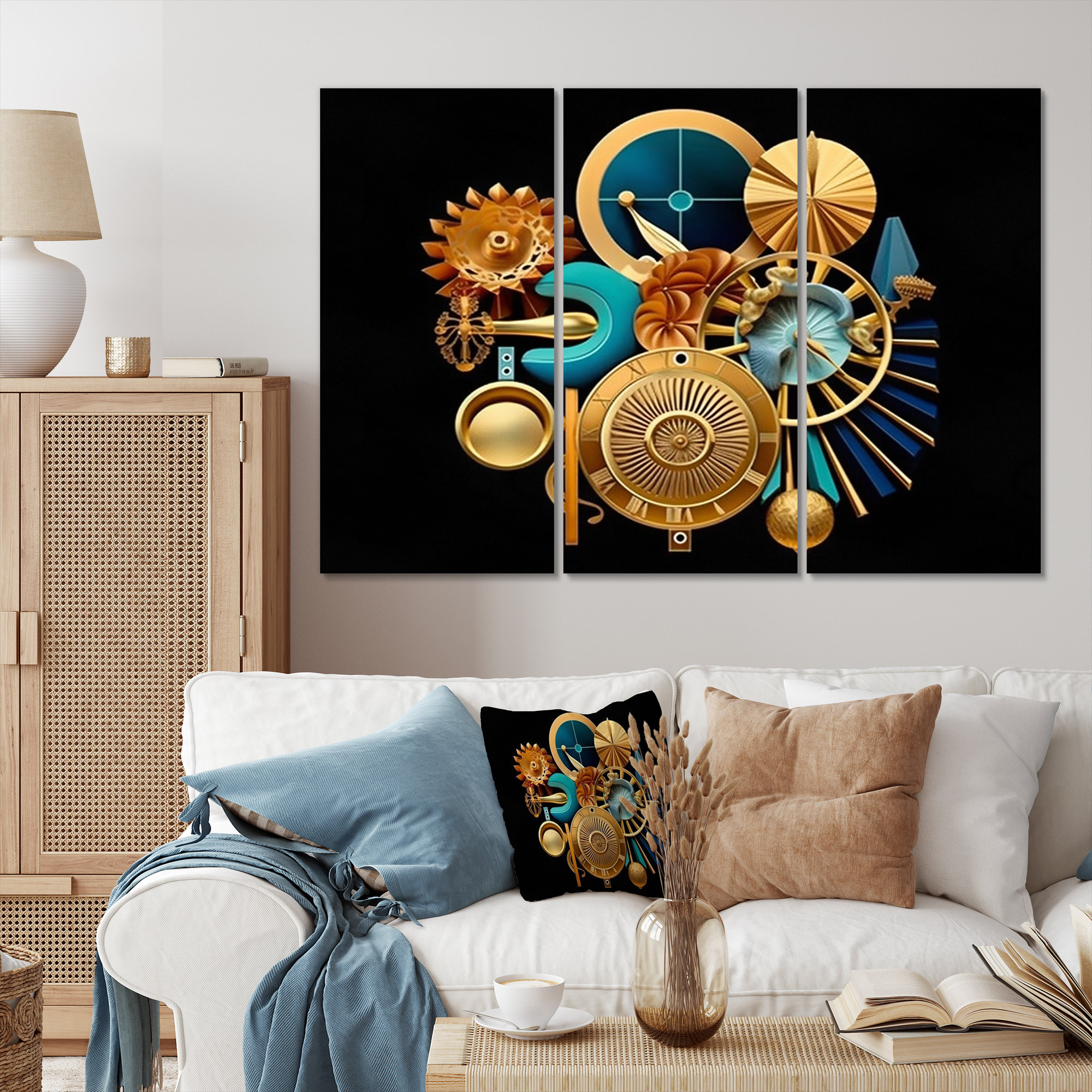 Red Barrel Studio® Future Minimalism Contemporary Geometry 3 Pieces ...