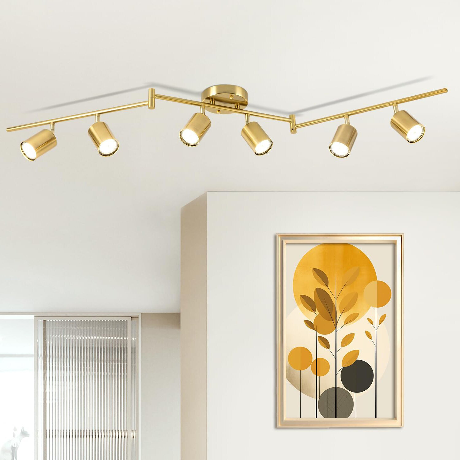 ENOLIL 6 Ways Track Lighting, Rotatable Track Lightings Fixtures ...
