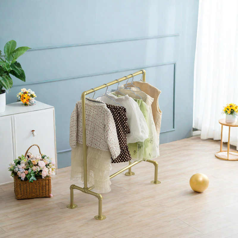 Rebrilliant Owena Iron Clothing Rack | Wayfair