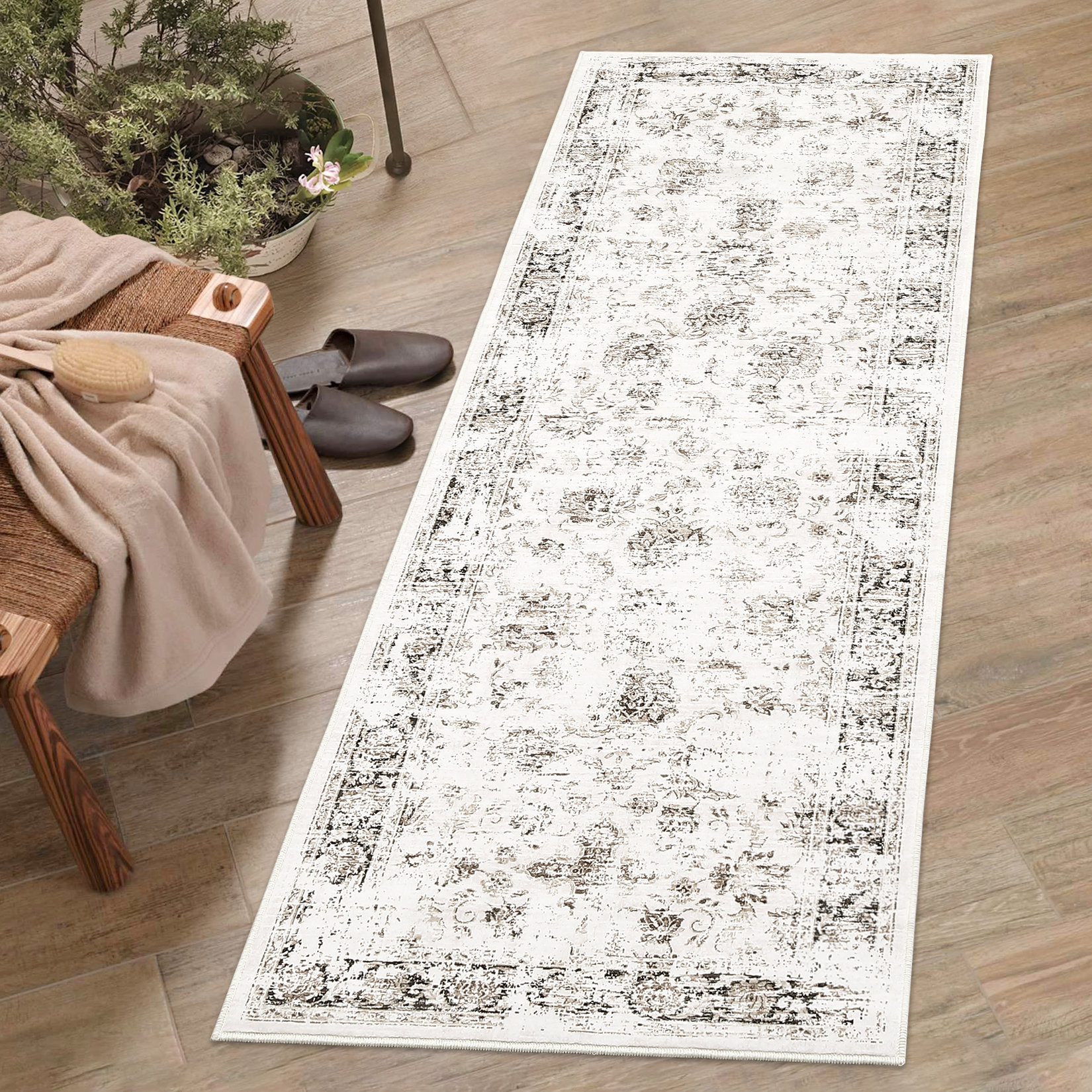 Bungalow Rose Area Rug for Living Room Boho Vintage Rug Non Slip Throw ...