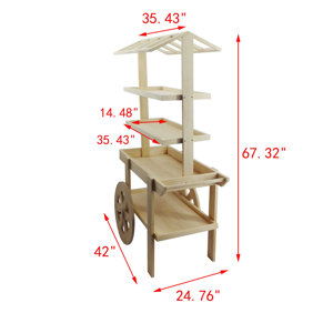 FixtureDisplays Flower Cart Vending Cart Farmers Market County Fair ...
