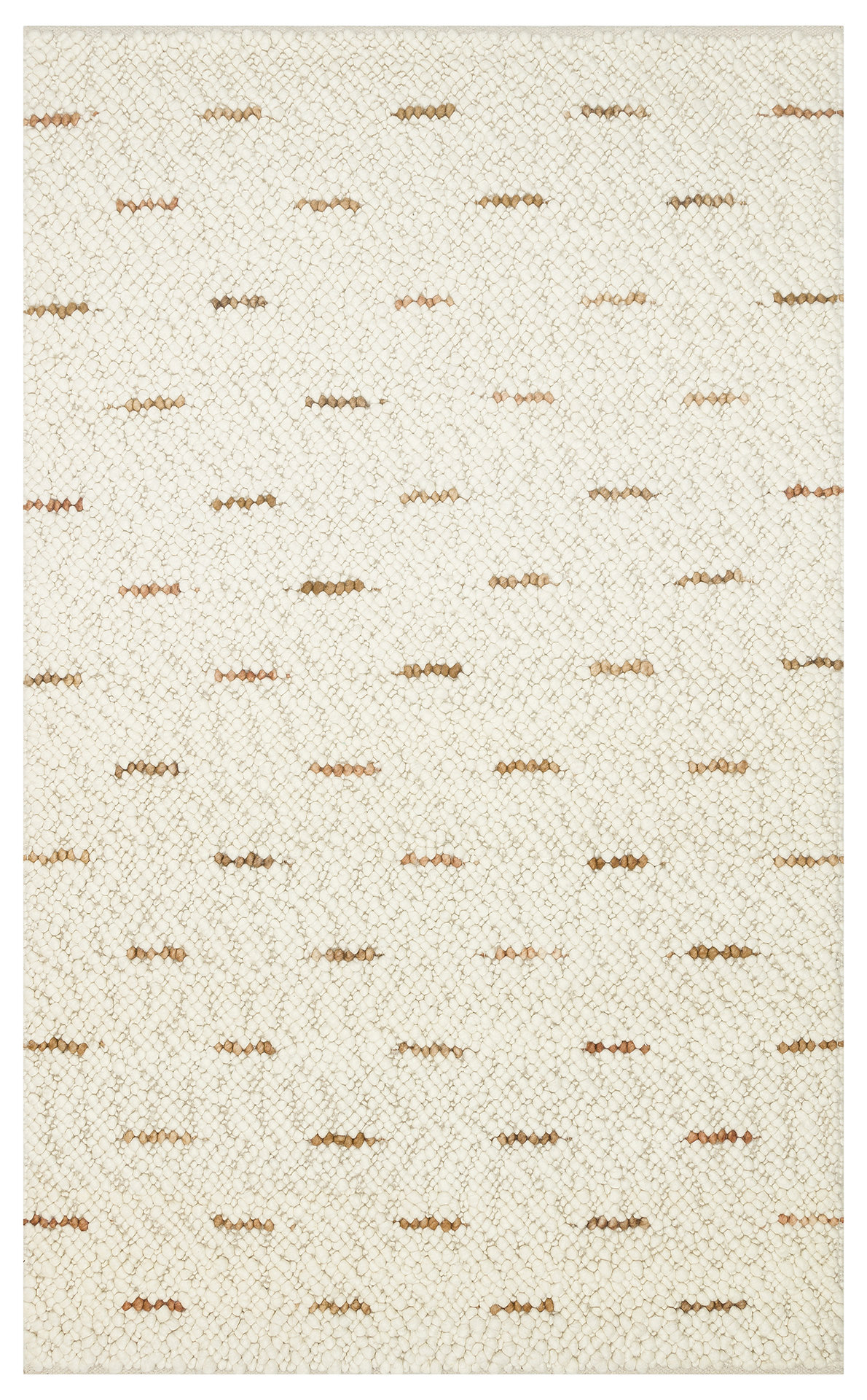 Ebern Designs Rectangle Whylly Wool Area Rug with Non-Slip Backing ...