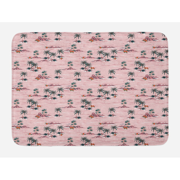 Bless international East Urban Home Hawaii Plush Bath Mat, Palm Tree ...