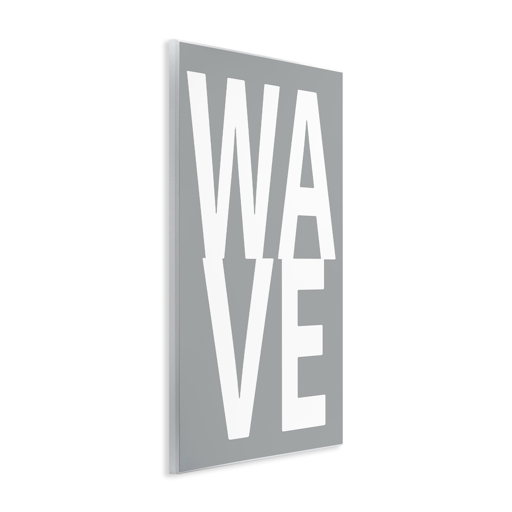 Wrought Studio™ Wave Word on Grey Wall Plaque Art by Jamie MacDowell ...