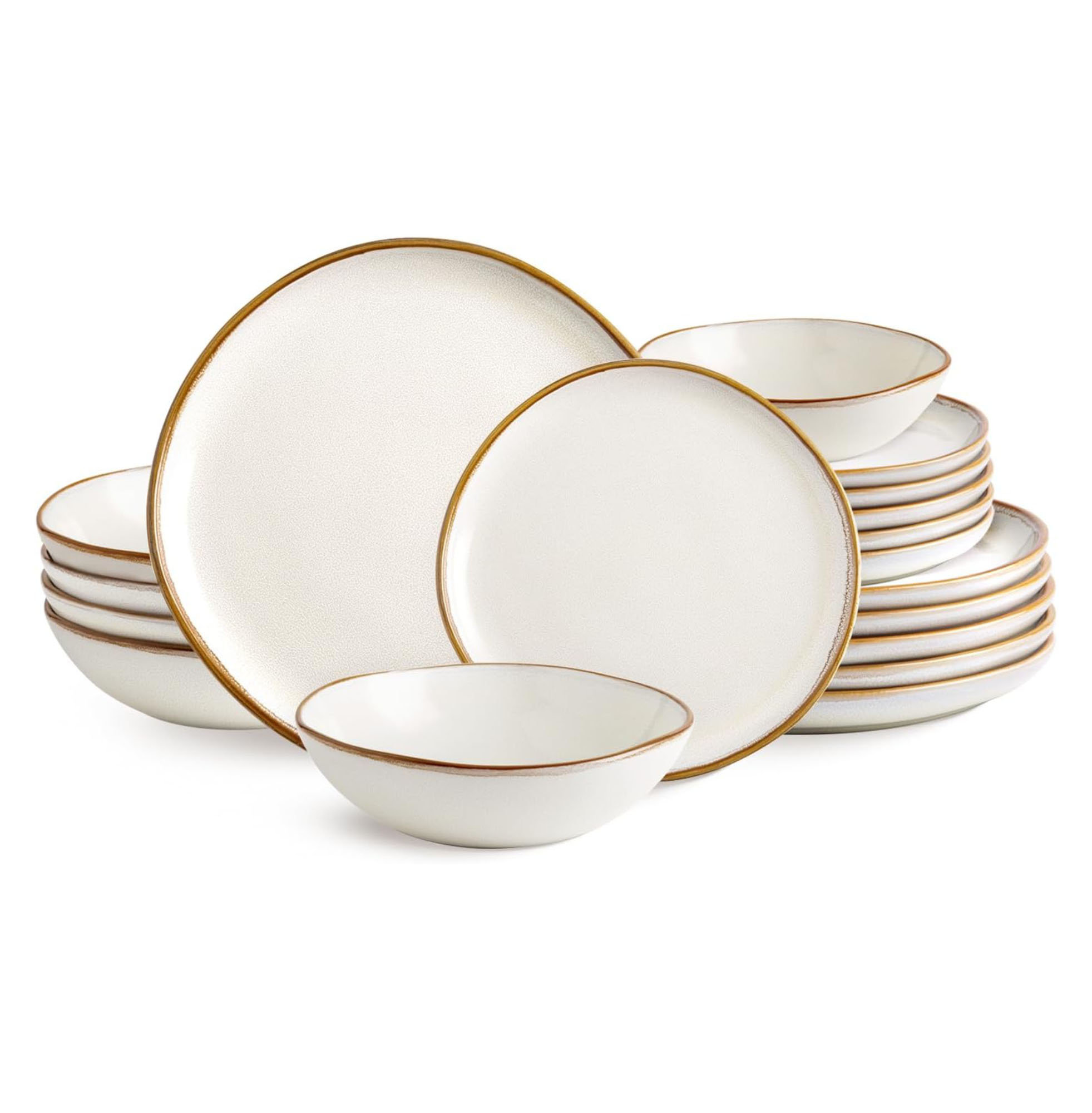 Ebern Designs Ceramic Dinnerware Sets, Microwave Safe Dishes Set ...