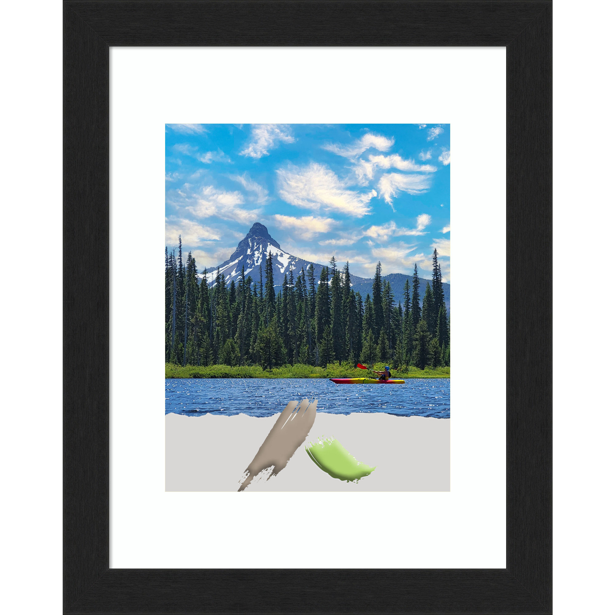 Latitude Run® Grace Brushed Metallic Black Narrow Picture Frame, Photo ...