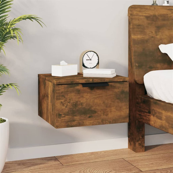 Alpen Home Floating Nightstand Wall Cabinet Wall-Mounted Bedside ...