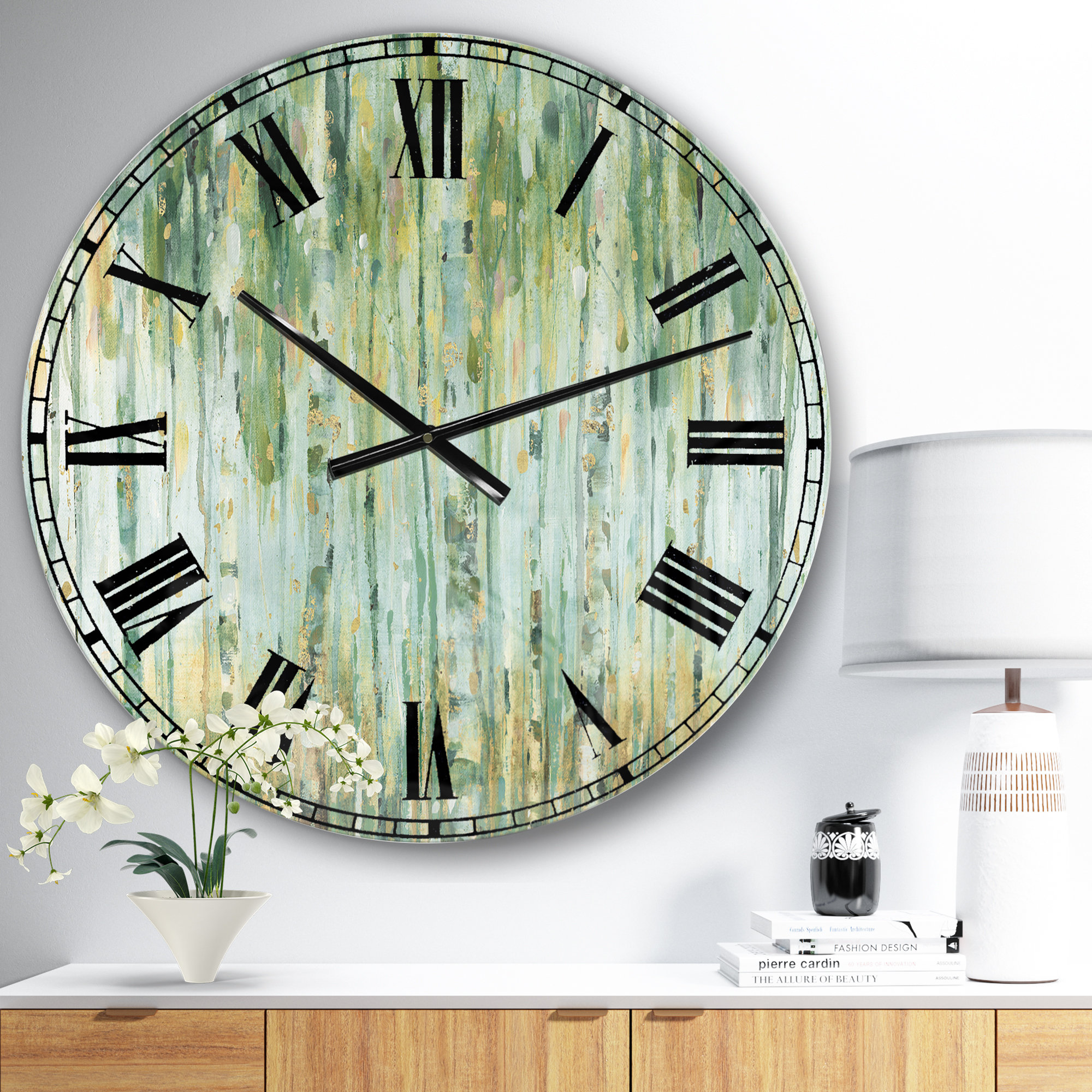 The Twillery Co.® Swigart Golden Birch Forest V - Farmhouse wall clock ...