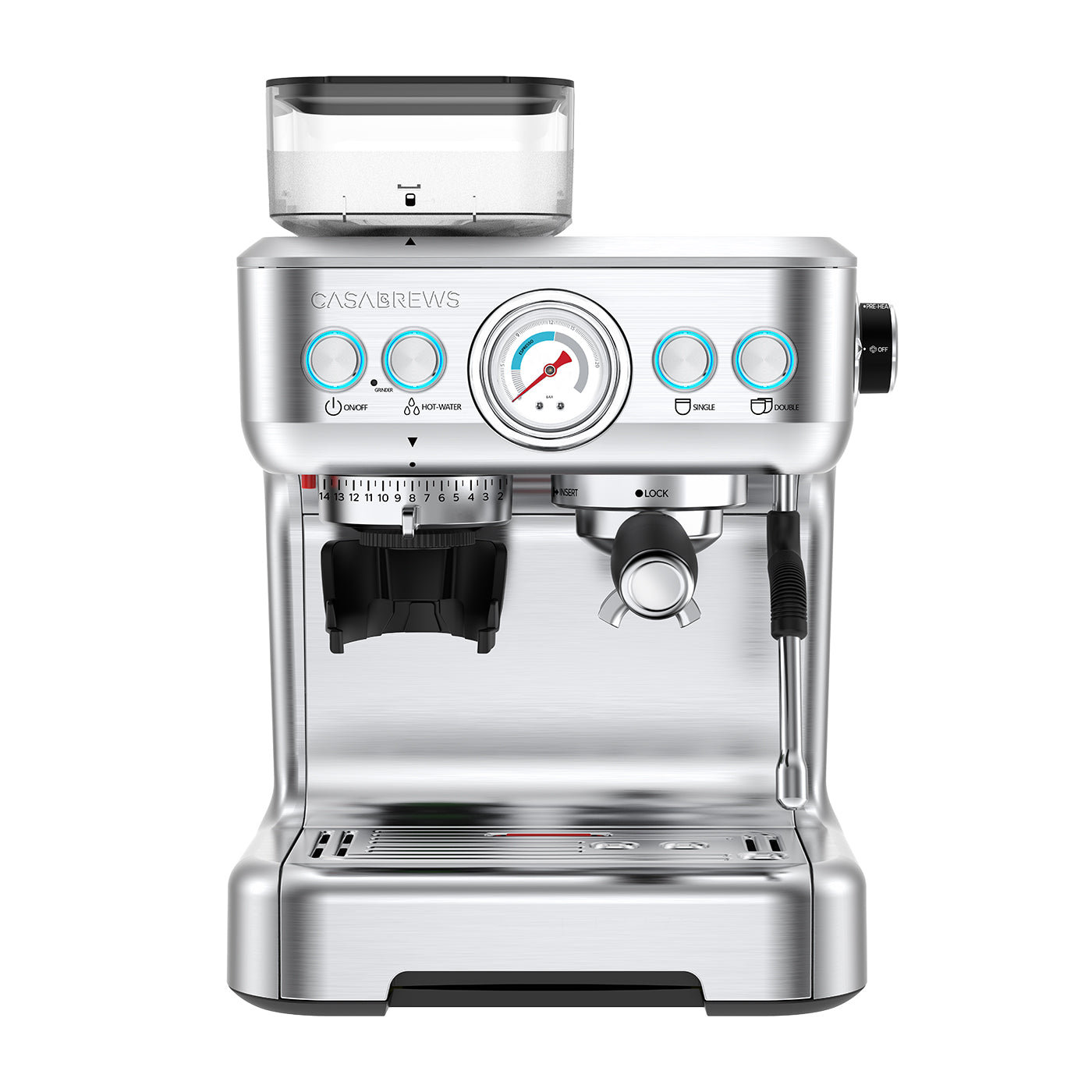 CASABREWS All-in-One Espresso Machine Professional Coffee Maker W ...