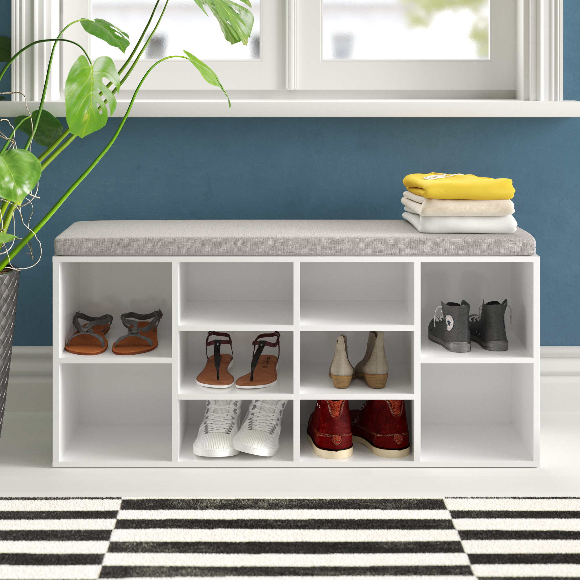 Zipcode Design™ Azurine Shoe Storage Bench & Reviews | Wayfair