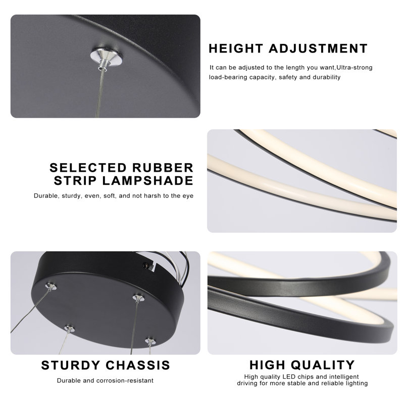 Wrought Studio™ 1 - Light Dimmable Unique/Statement LED Pendant ...