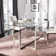 SafaviehCouture Turner Glass Top Metal Base Dining Table & Reviews ...
