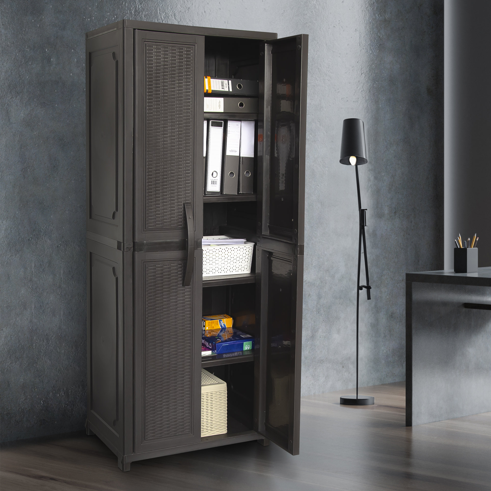 Lark Manor™ Asmar Plastic Single Storage Cabinet ( 71.85'' H x 27.96 ...