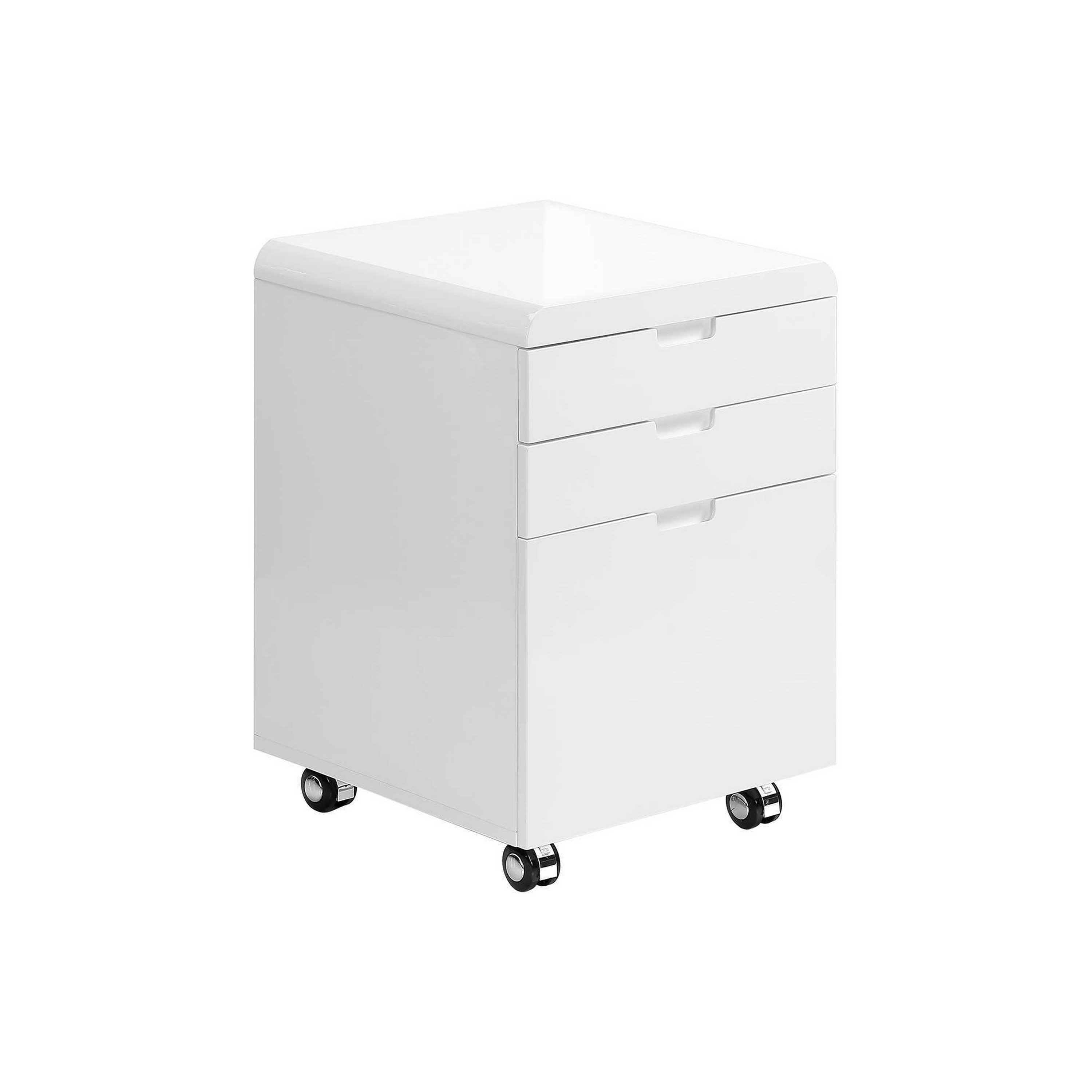 Benjara Bodh 25 Inch File Cabinet, 3 Drawers, Rolling Caster Wheels ...