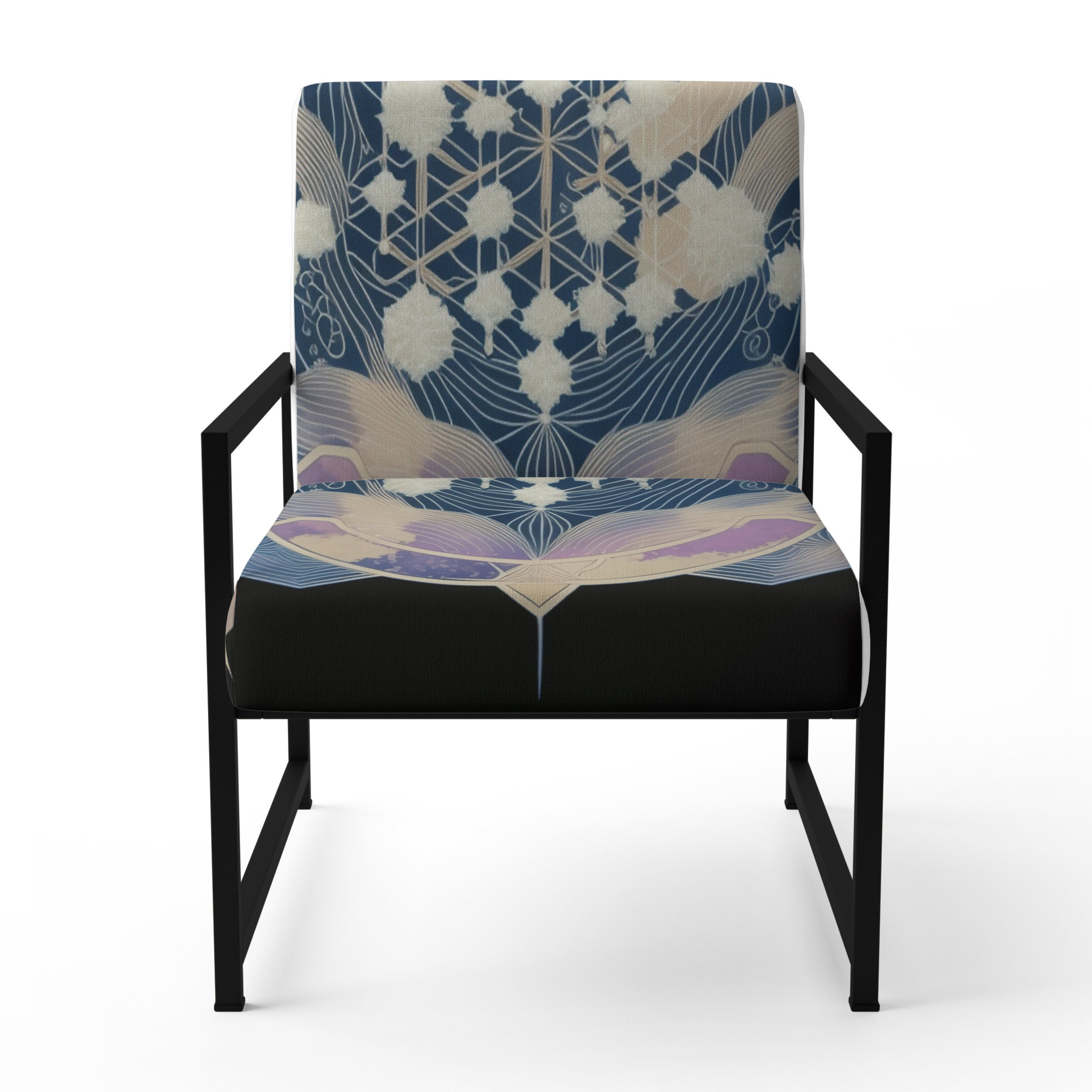 East Urban Home Cyress - Upholstered Abstract Geometric Accent Arm ...