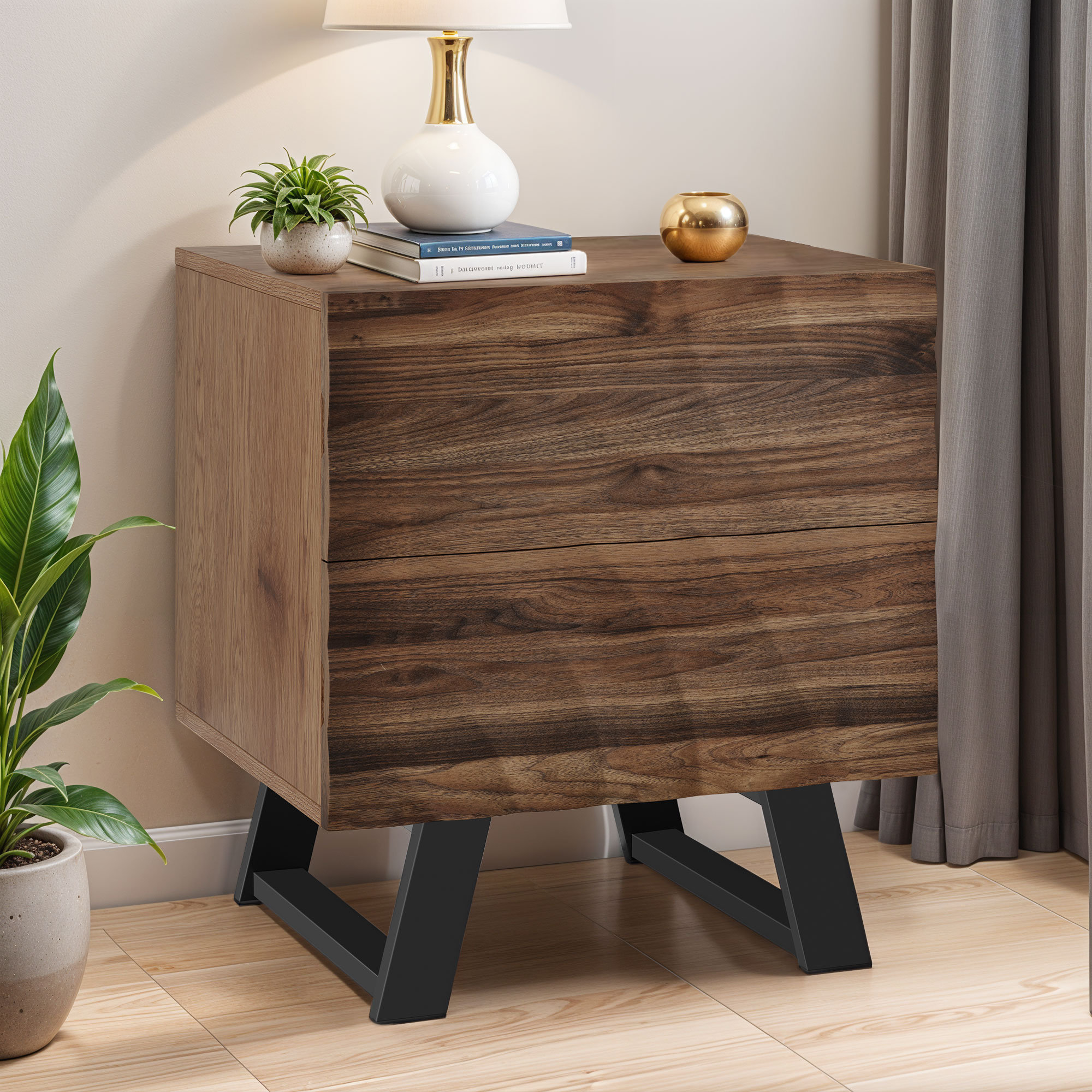 Millwood Pines Seamless Soft Close Nightstand | Wayfair