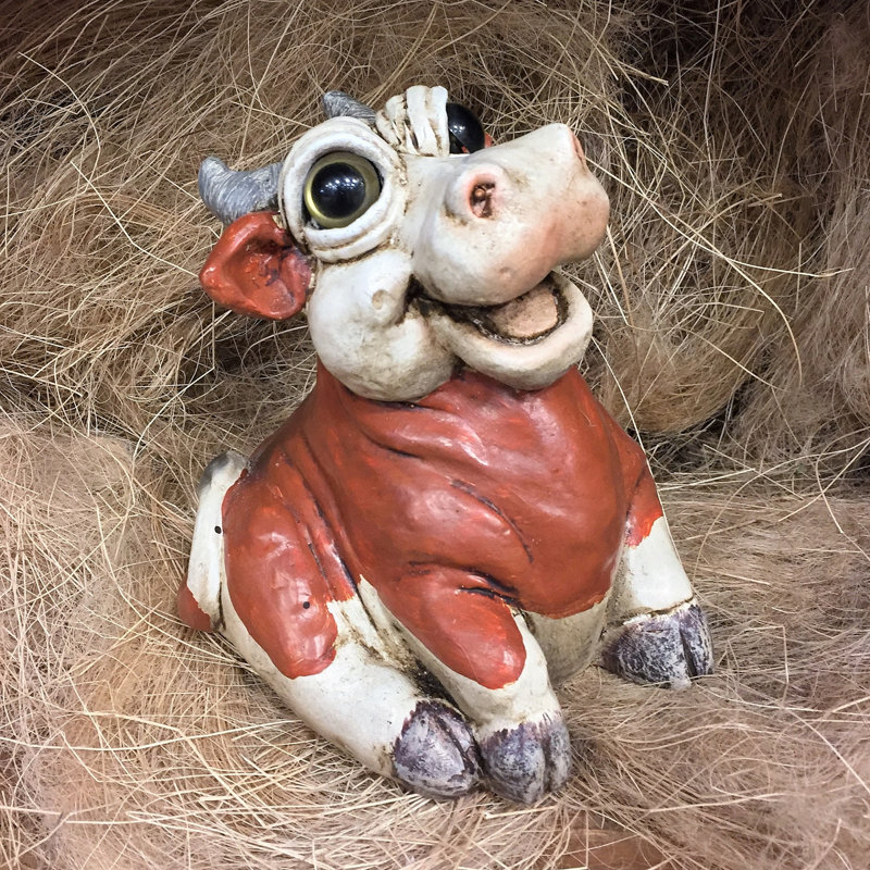 HomeStyles Country Critters Hereford Cow "Lil. Rudy" Whimsical Garden ...