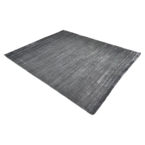 Latitude Run® Cordi Hand-Knotted Wool Area Rug in Dark Gray & Reviews ...