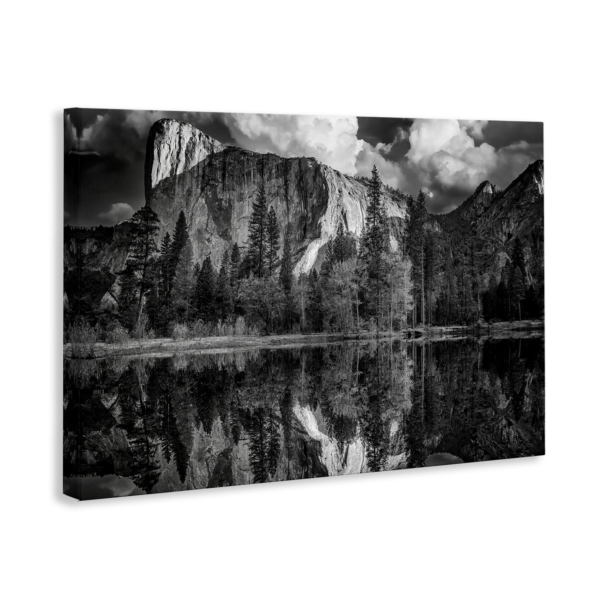 Millwood Pines Forest Trees Lake Reflection Canvas Wall Art by Rick ...