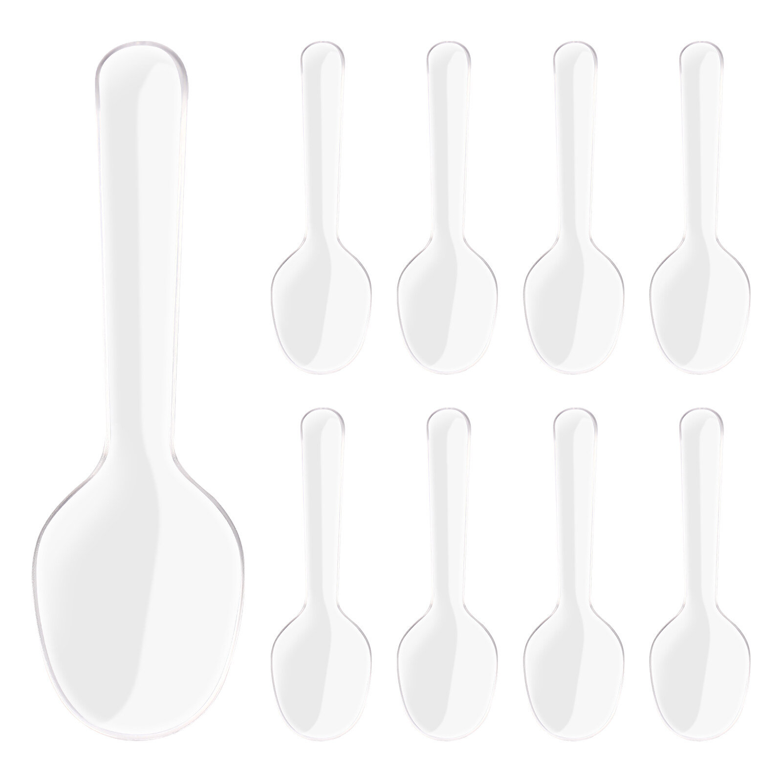 Homemaxs 200Pcs Disposable Plastic Spoons Plastic Tableware Cutlery Clear Teaspoon Disposable ...