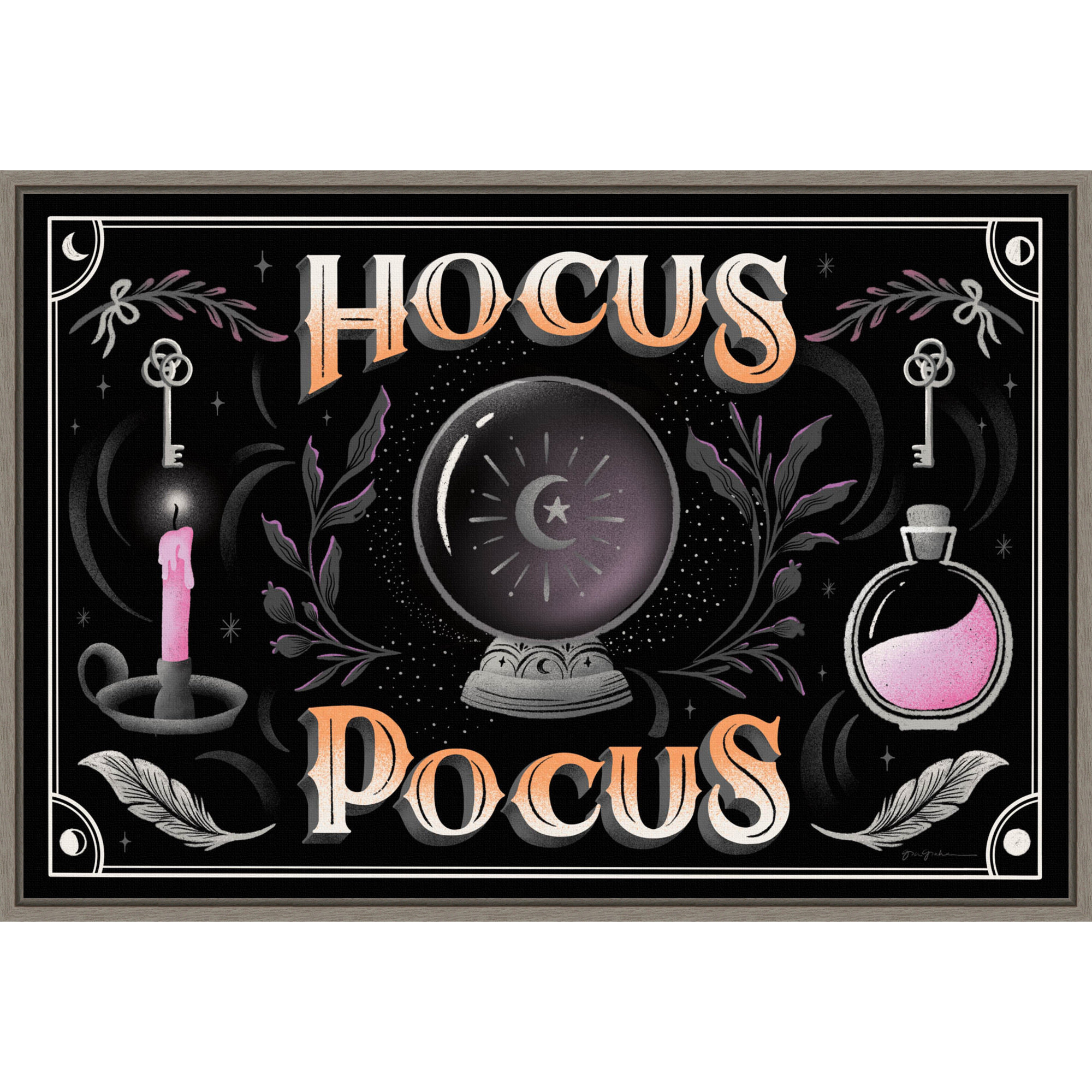 The Holiday Aisle® Gia Graham Hocus Pocus Halloween Black Framed On ...