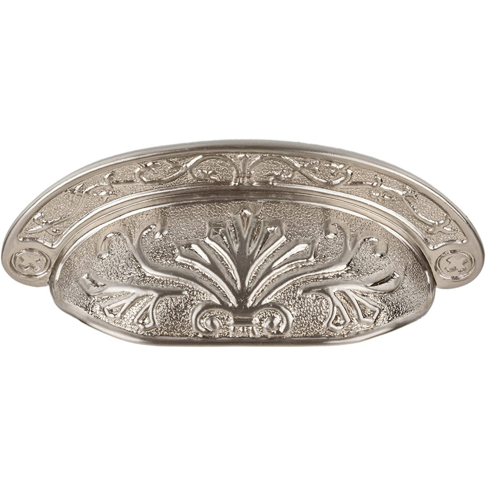 UNIQANTIQ HARDWARE SUPPLY Baroque Scroll Work Brushed Nickel Drawer Bin ...