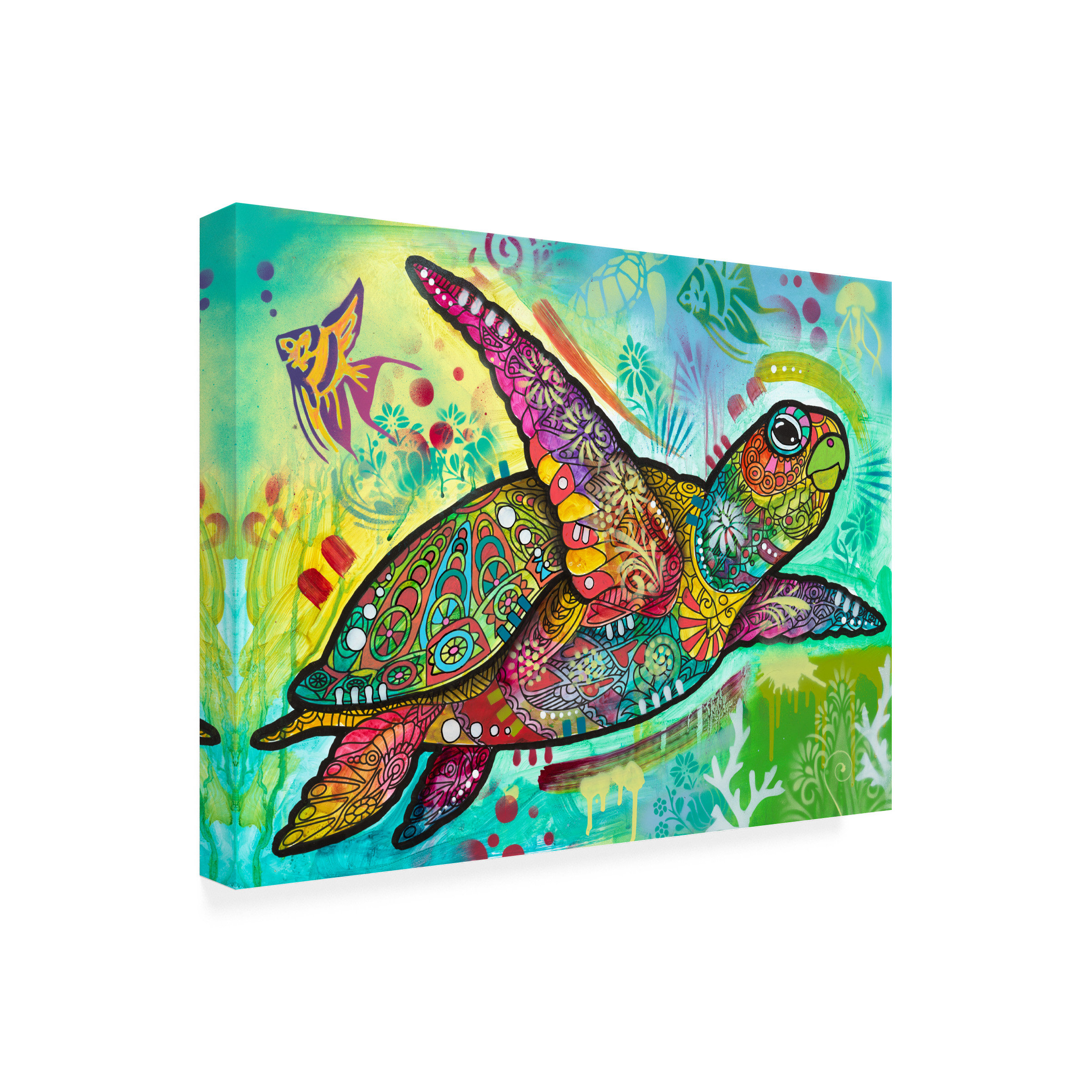 Highland Dunes Rucki Sea Turtle 2 On Canvas Print | Wayfair