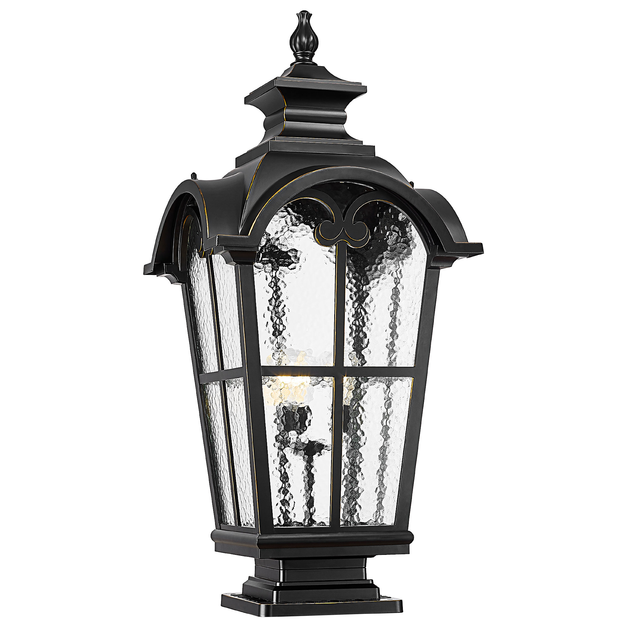 Jazava 46 Inch Extra Large Water Glass Pier Mount Light 3- Light ...