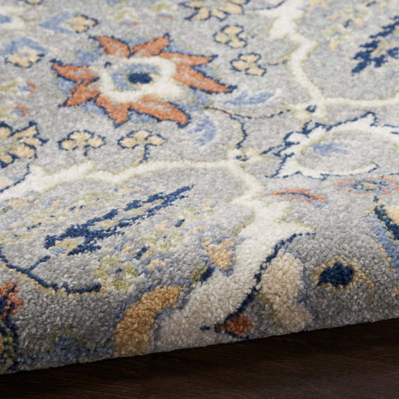 Bungalow Rose Ivelin Performance Grey/Brown Rug & Reviews | Wayfair