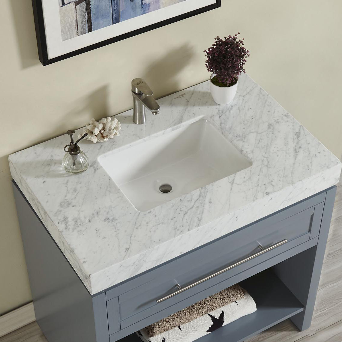 Silkroad Exclusive 36" Single Bathroom Vanity Top with Sink & Reviews ...